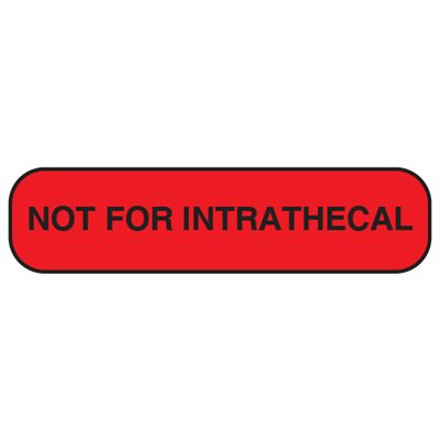 Label: Not For Intrathecal