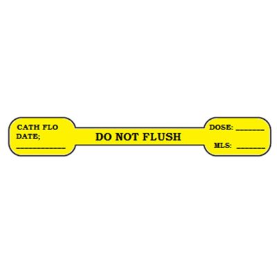 Label: Cath Flo Date, Do Not Flush...