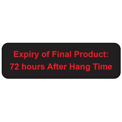 Label: Expiry of Final Product...