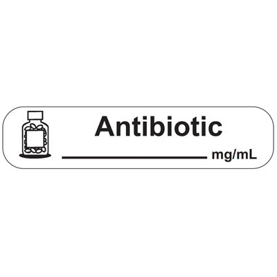 Label: Antibiotic mg / mL