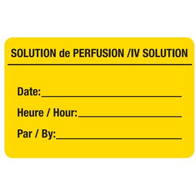 LABEL: Solution de perfusion / IV solution...