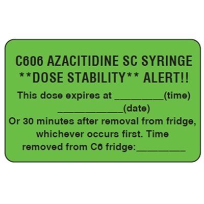 LABEL: C606 azacitidine SC syringe....