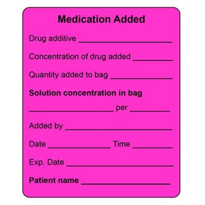 Label: Medication Added...