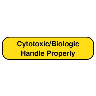Label: Cytotoxic / Biologic Handle Properly