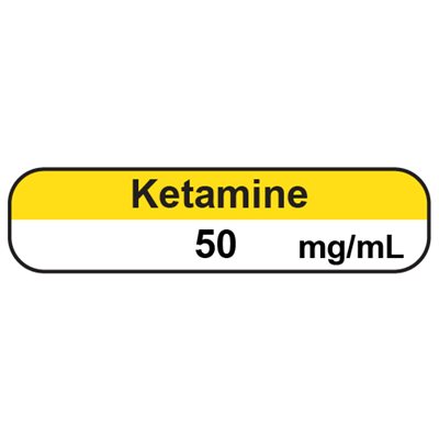 Label: Ketamine 50 mg / ml