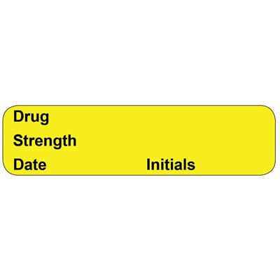 Label: Drug Strength Date Initials