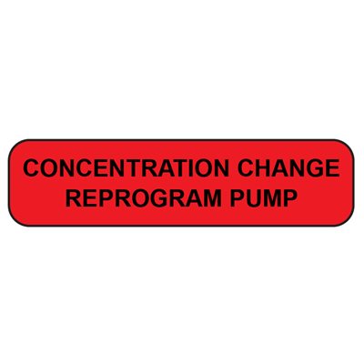 Label: Concentration change Reprogram Pump