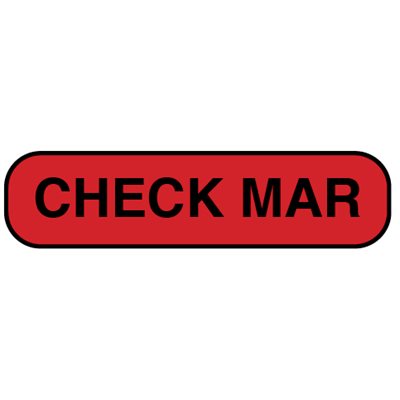 Label: "CHECK MAR"