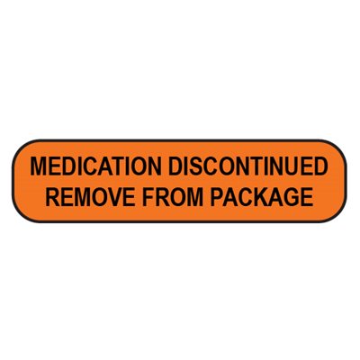 Label: "Medication Discontinued Remove From Package"
