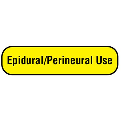 Label: "Epidural / Perineural Use"