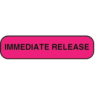 Label: "IMMEDIATE RELEASE"