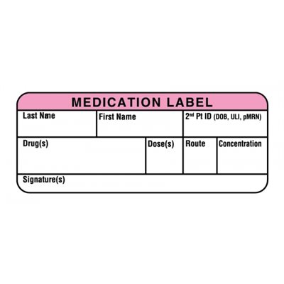 Parental Medication Label