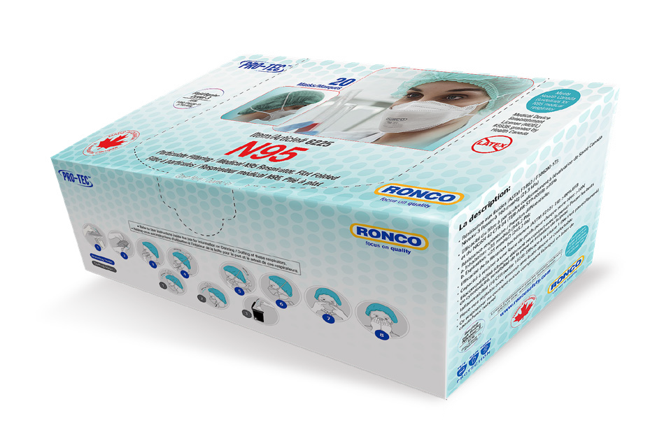 Medical N95 Masks, Vertical Folded, 30 / Box