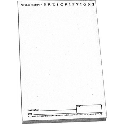 Rx Receipt Pads, 4.25 x 7"