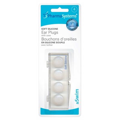 Soft Silicone Clear Ear Plugs, 2 Pairs