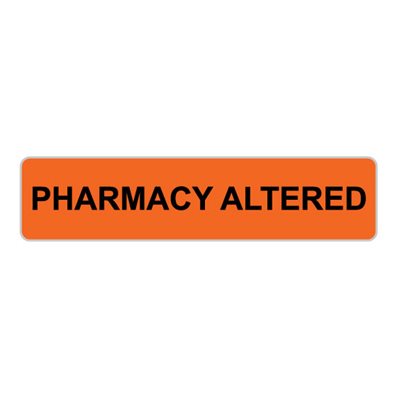Pharmacy Altered Labels