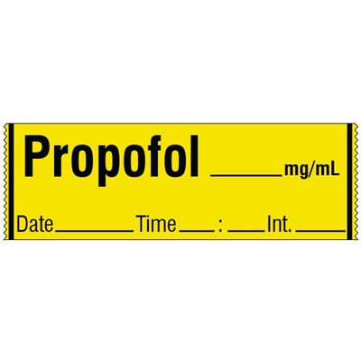 Labeling Tape: Propofol